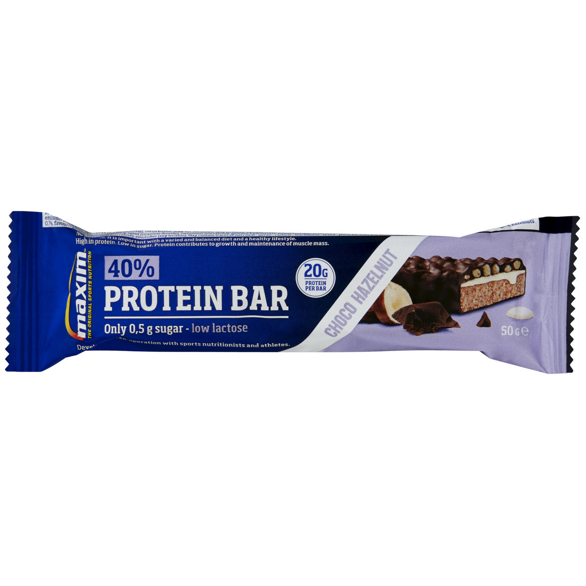 Maxim - Maxim 40% Protein bar Hazelnut/Vanilla 1 pk a 18stk ...